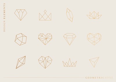 Linear geometric design element collection | Premium Vector - rawpixel
