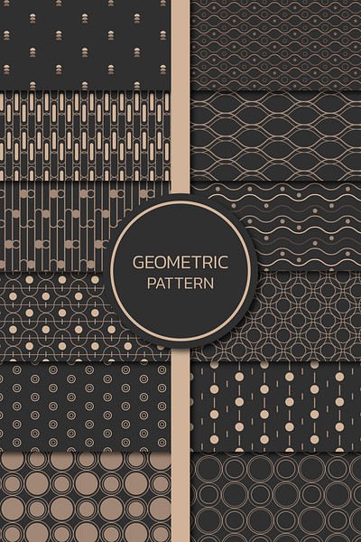 Seamless geometric pattern vector set | Premium Vector - rawpixel