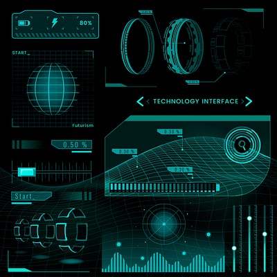Technology interface template design elements | Premium Vector - rawpixel
