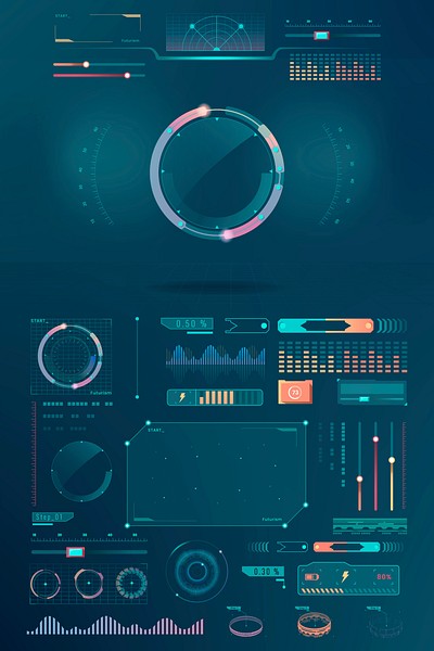 Technology interface template design elements | Premium Vector - rawpixel