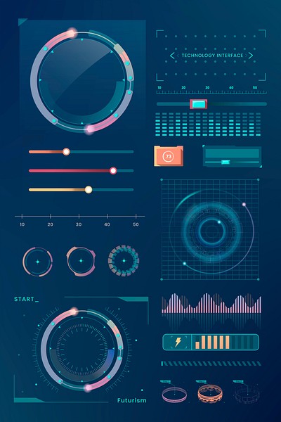 Technology interface template design elements | Premium Vector - rawpixel