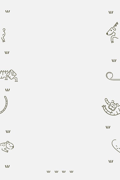 Animals pattern on a white | Free Vector - rawpixel