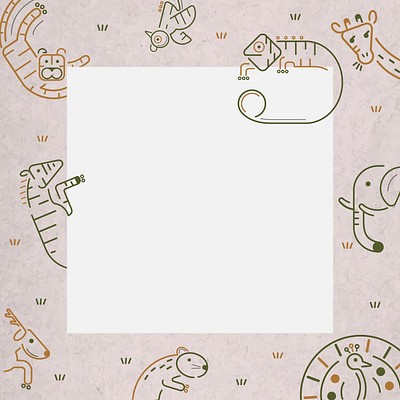 Animals pattern on a brown | Premium Vector - rawpixel