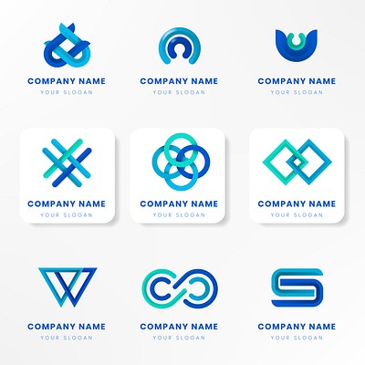 Blue logo branding design vector | Premium Vector - rawpixel