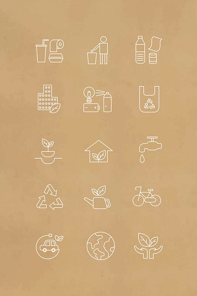 Environment icon design elements vector | Premium Vector - rawpixel