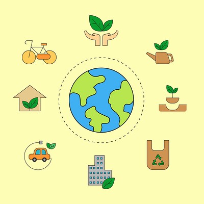 Environment icon design elements vector | Premium Vector - rawpixel