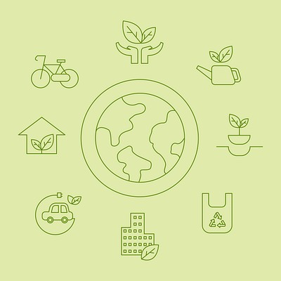 Environment icon design elements vector | Premium Vector - rawpixel