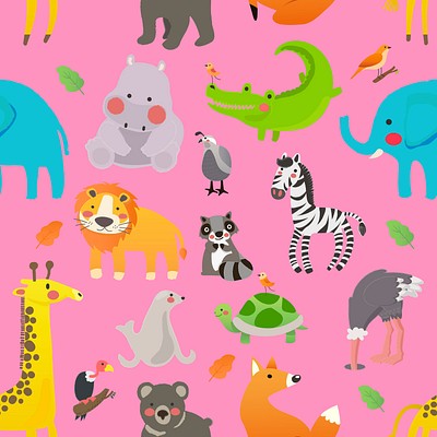 Cute illustration of wildlife animals | Premium Vector Illustration ...