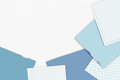 Blue ripped note collection vector | Premium Vector - rawpixel