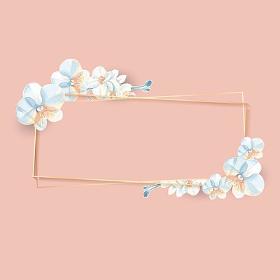 Rectangle gold flower frame vector | Premium Vector - rawpixel