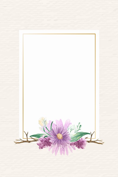 Rectangle gold flower frame vector | Premium Vector - rawpixel