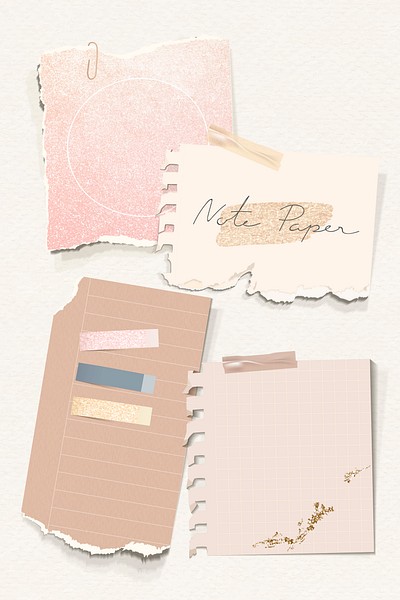 Glittery earth tone note paper | Premium Vector - rawpixel