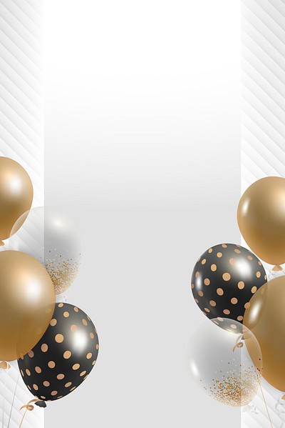 Elegant balloons frame design vector | Premium Vector - rawpixel