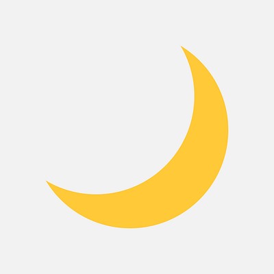 Yellow crescent geometric shape transparent | Premium PNG Sticker ...