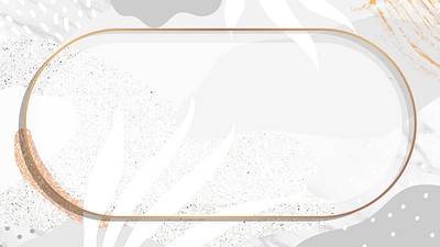 Oval gold frame botanical Memphis | Premium Vector - rawpixel