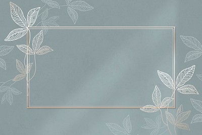 Gold frame leaf pattern vector | Premium Vector - rawpixel