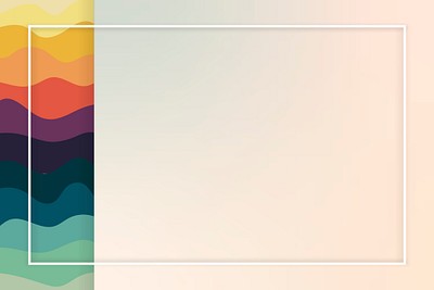 White frame colorful wave pattern | Premium Vector - rawpixel