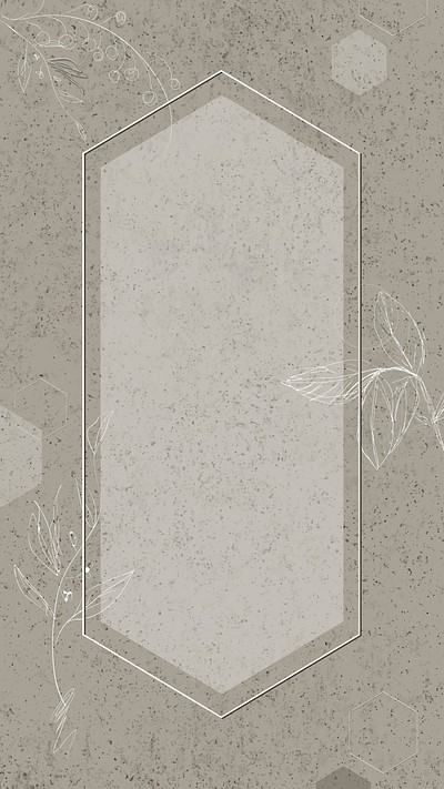 Gray hexagon frame design vector | Premium Vector - rawpixel