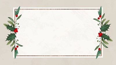 Festive rectangular Christmas frame background | Premium Vector - rawpixel