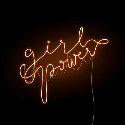 Feminine neon sign design resource | Premium PSD - rawpixel