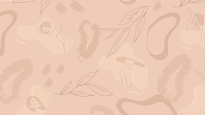 Beige botanical patterned background vector | Free Vector - rawpixel