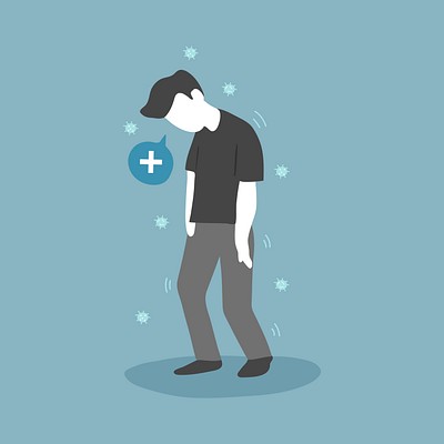 Man infected with the covid | Free Vector Illustration - rawpixel