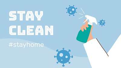 Stay clean and stay safe. | Premium Vector Template - rawpixel