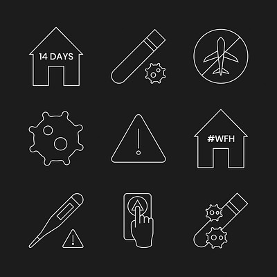 Coronavirus outbreak icon set vector | Free Vector - rawpixel