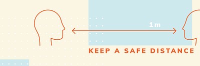 Keep a safe distance to prevent | Free Vector Template - rawpixel