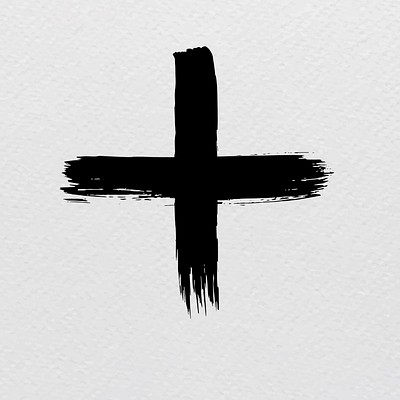 Plus symbol brush stroke typography | Free Vector - rawpixel