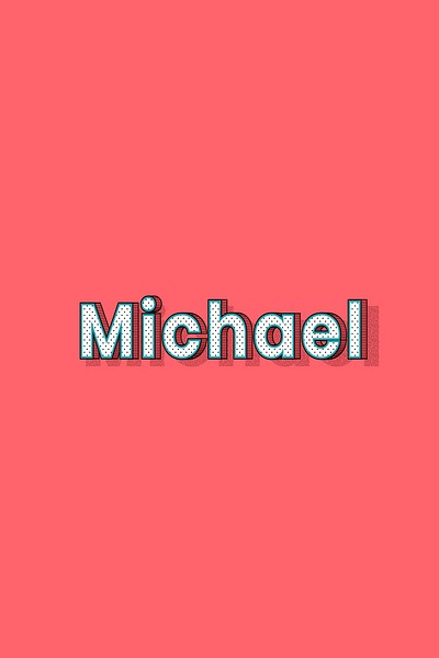 Michael vector halftone word typography | Free Photo - rawpixel