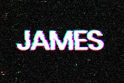 Psd James male name typography | Premium PSD - rawpixel