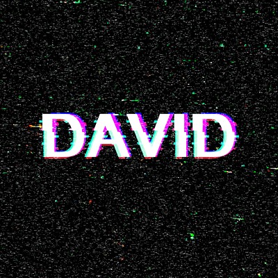 David name typography glitch effect | Free Photo - rawpixel