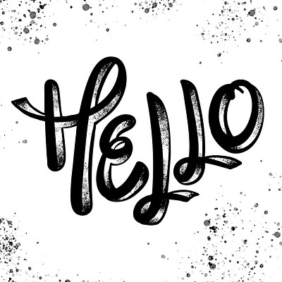 Greeting hello typography psd word | Premium PSD - rawpixel