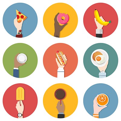 Collection of food vectors | Free Vector - rawpixel