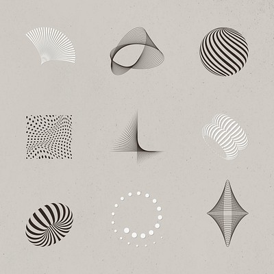 Abstract 3D design elements collection | Premium Vector - rawpixel