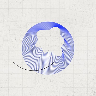 3D abstract blue round shape | Premium Vector - rawpixel