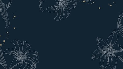 Blooming lily floral frame iillustration | Premium Photo - rawpixel