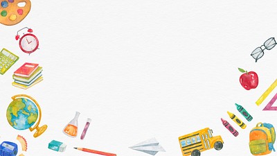 Education frame psd watercolor back | Premium PSD - rawpixel