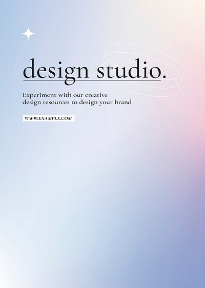 Design studio poster psd on pastel | Free PSD Template - rawpixel
