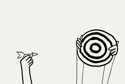 Digital marketing png, target doodle | Premium PNG Sticker - rawpixel
