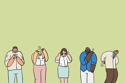 PNG office syndrome, hand drawn | Premium PNG Sticker - rawpixel