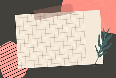 Grid beige psd notepaper two-tone | Premium PSD - rawpixel