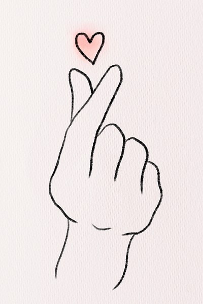 Mini heart hand sign black | Premium Photo Illustration - rawpixel