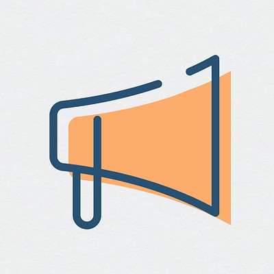 Megaphone outline icon vector advertisement | Free Vector - rawpixel