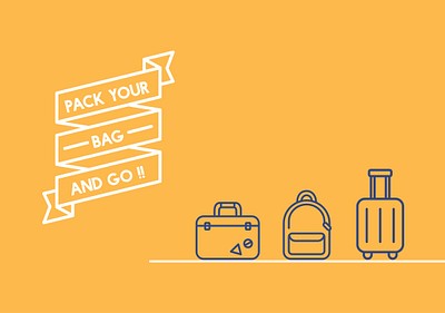 Illustration travel ribbon banner vector | Free Vector - rawpixel