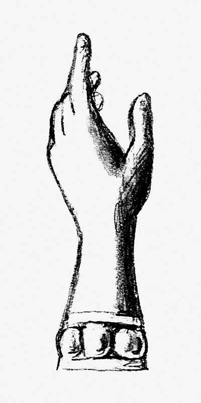 Hand psd vintage drawing, remixed | Premium PSD - rawpixel