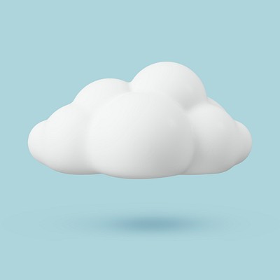 White cloud sticker, weather forecast | Premium PSD - rawpixel