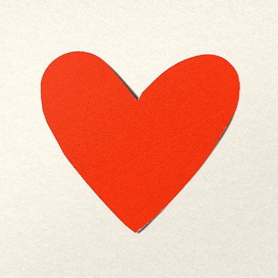 Heart shape, red paper craft | Premium Vector - rawpixel