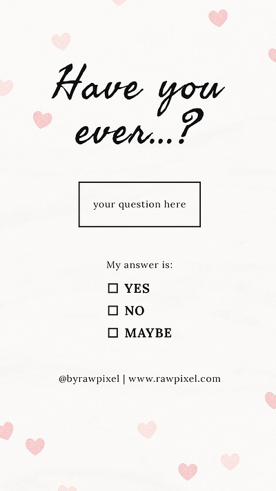 Have you ever...? social media | Free PSD Template - rawpixel